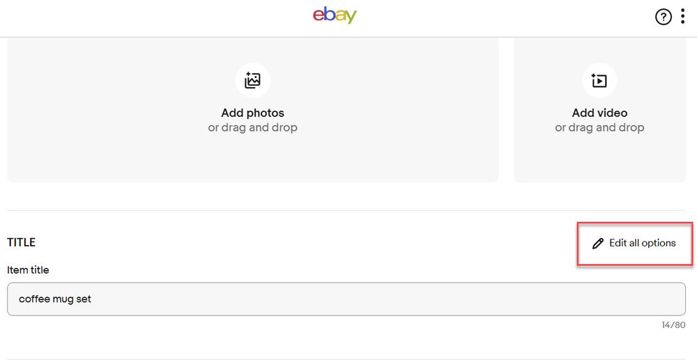 eBay Custom SKU Missing In New Listing Tool