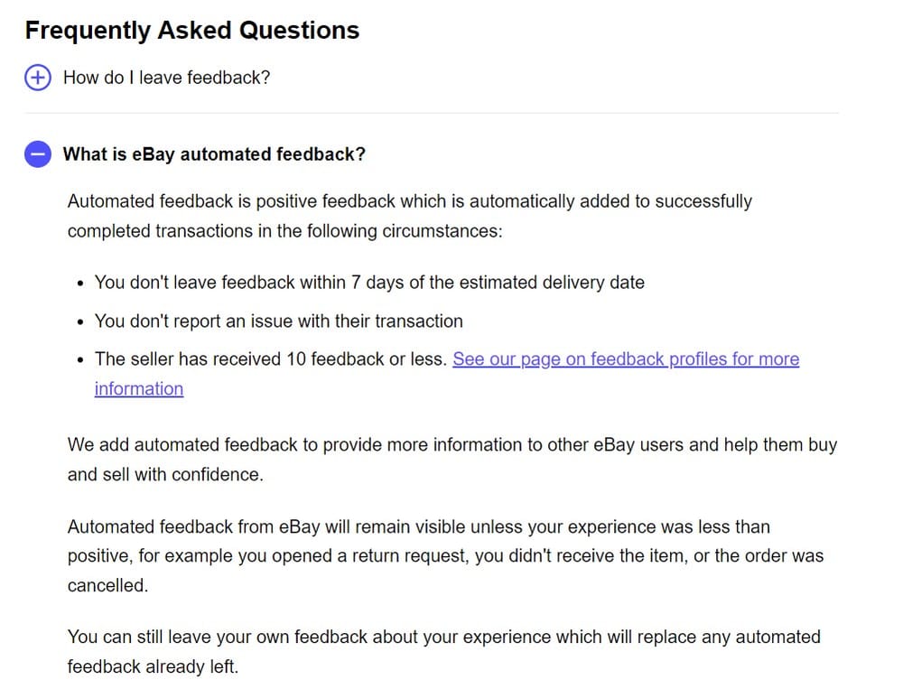 eBay Introduces Automatic Positive Feedback For Sellers