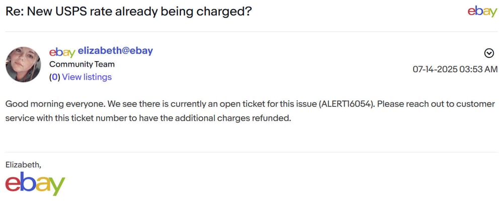 eBay Standard Envelope Prices Updated Early For July 13, 2025 USPS Rate ...