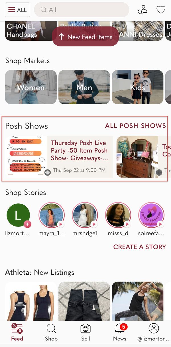 Poshmark Posh Shows Live Shopping Beta Test