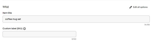 eBay Custom SKU Missing In New Listing Tool