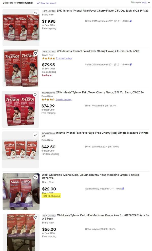 Tylenol Shortage Leaves Parents At Mercy Of eBay Scalpers