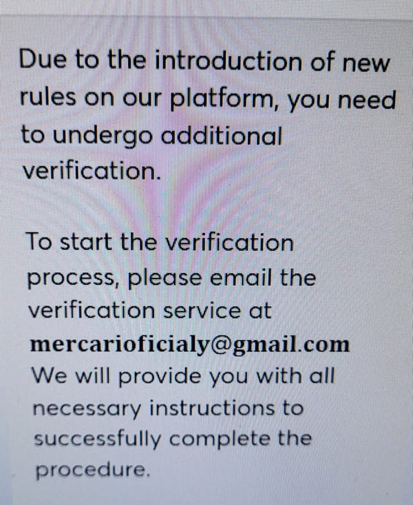 Mercari Sellers Bombarded With Verification Phishing Spam