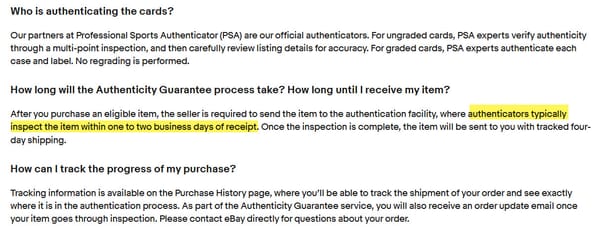 eBay Authentication Delays Persist As PSA Pushes Back Trading Card ...